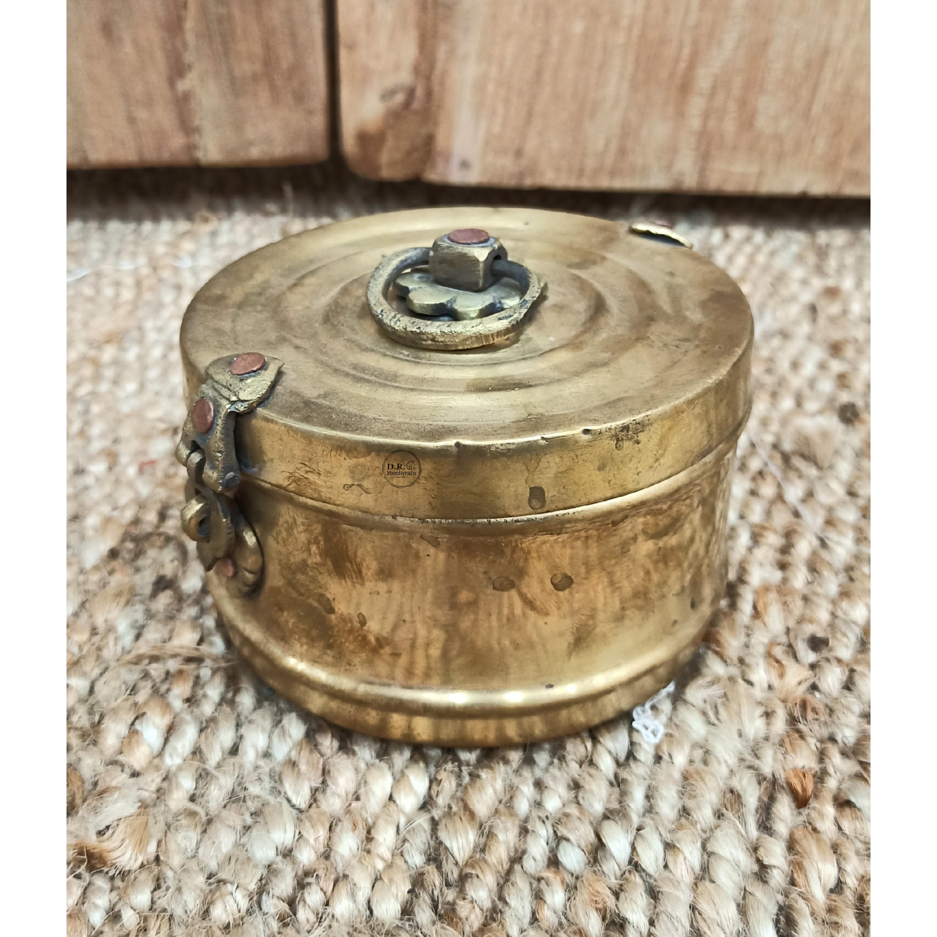 Indian Antique Brass Tiffin Box Vintage Chapati Box Old - Etsy