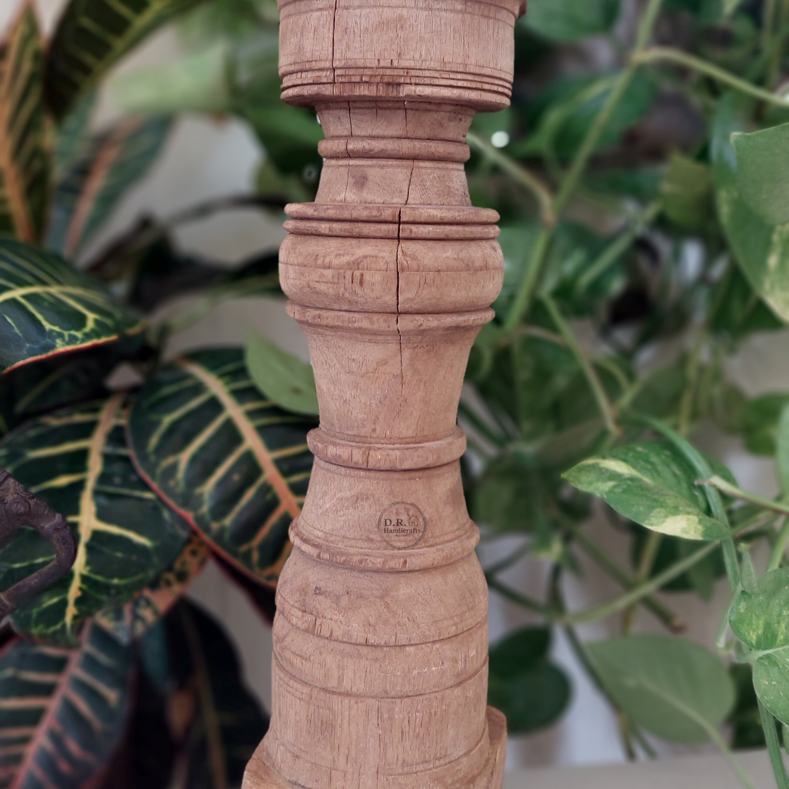 Indian Antique Wooden Hand Carved Leg Candle Holder / Candle Holder ...