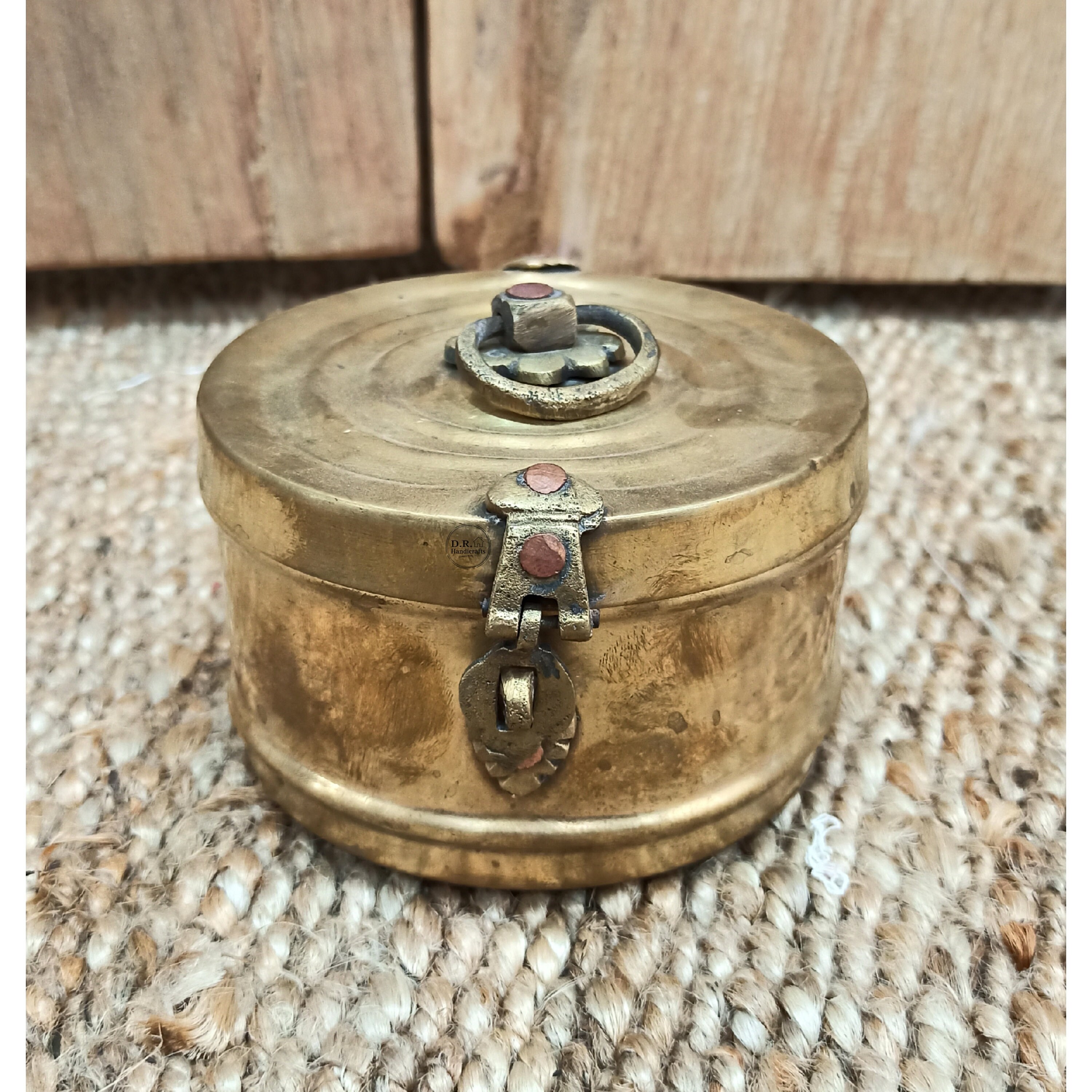 Indian Antique Brass Tiffin Box Vintage Chapati Box Old Jwellery Box ...