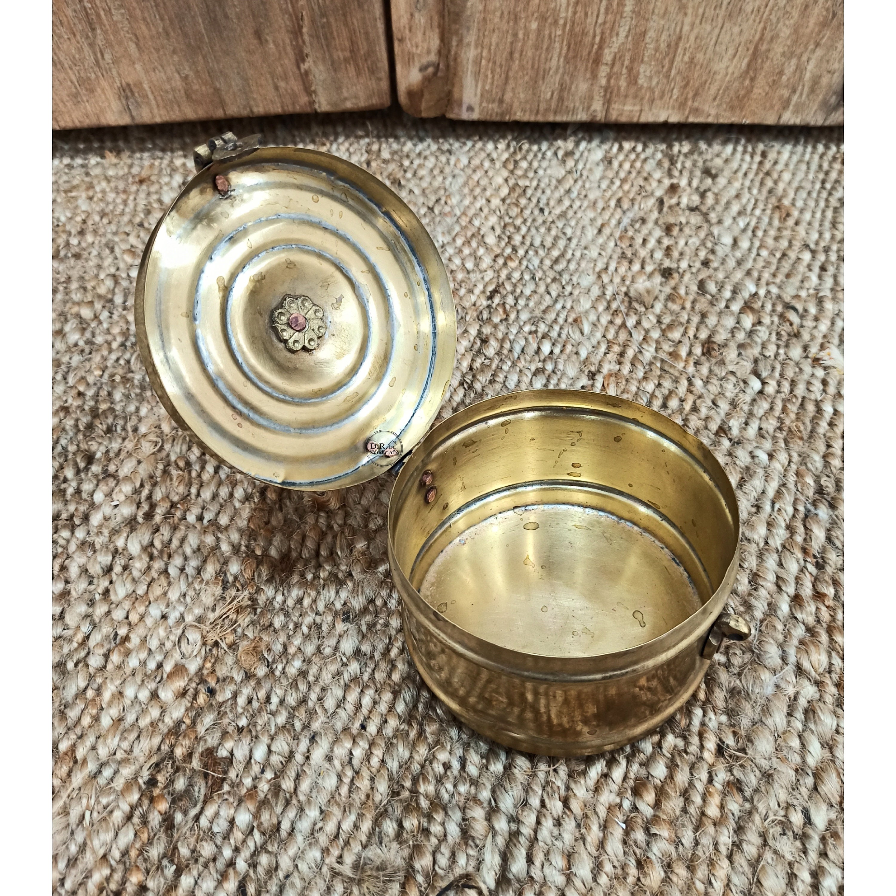 Indian Antique Brass Tiffin Box Vintage Chapati Box Old - Etsy