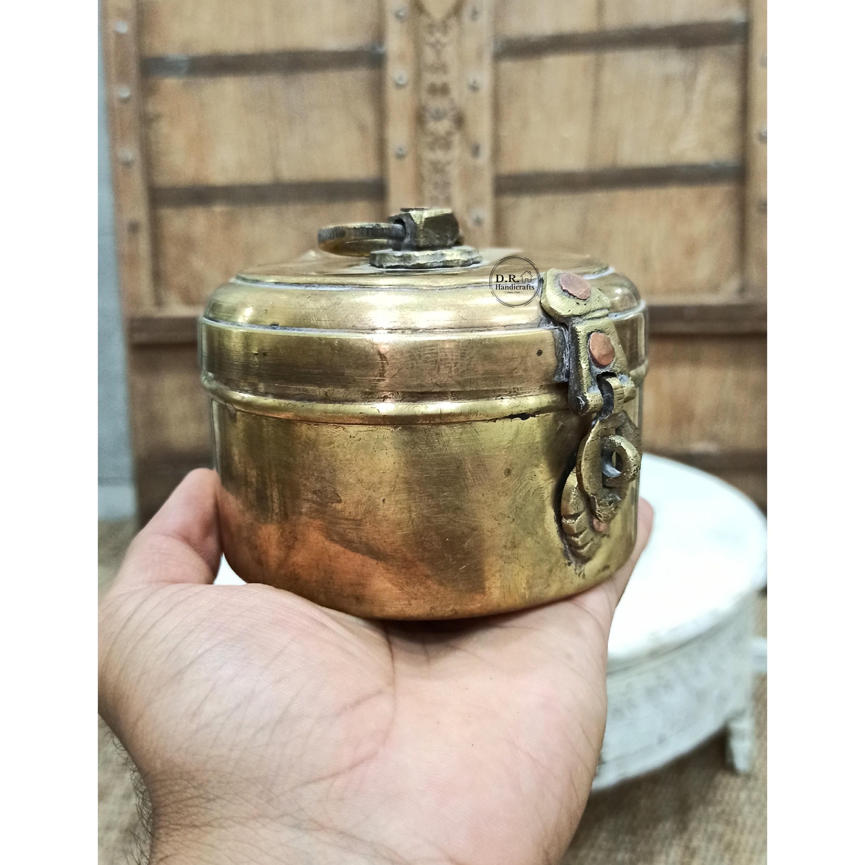 Indian Antique Brass Tiffin Box Vintage Chapati Box Old - Etsy UK