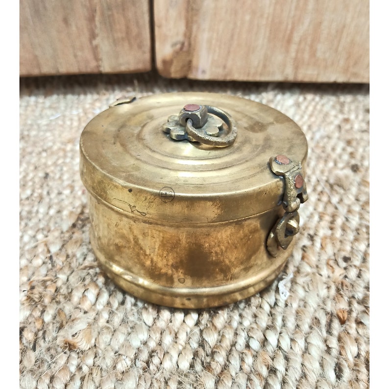 Indian Antique Brass Tiffin Box Vintage Chapati Box Old - Etsy