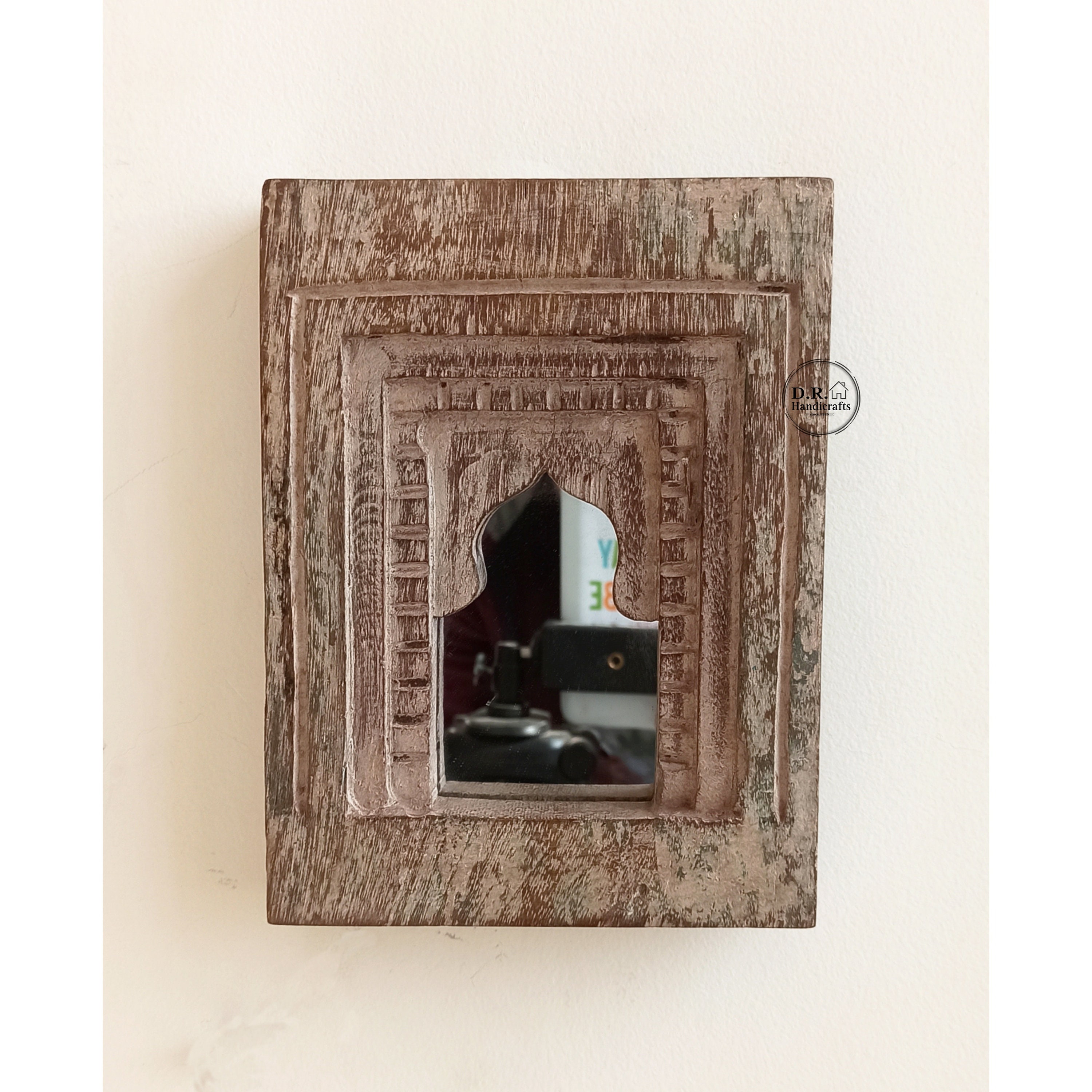 Indian Wooden Carved Wall Hanging Temple Mirror Frame set of 6 / Wall ...