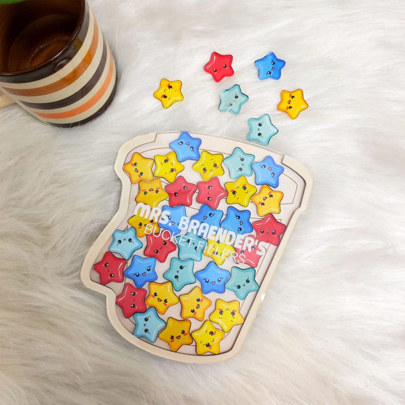 Personalized Star Bucket Filler, Custom Reward Jar for Teacher ...