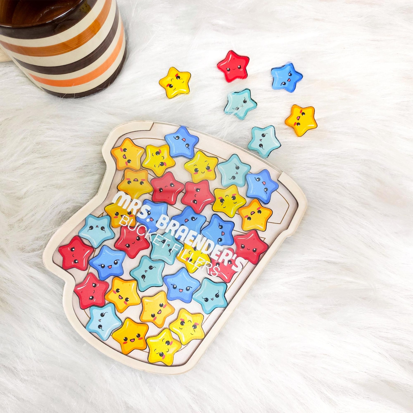 Personalized Star Bucket Filler, Custom Reward Jar for Teacher ...