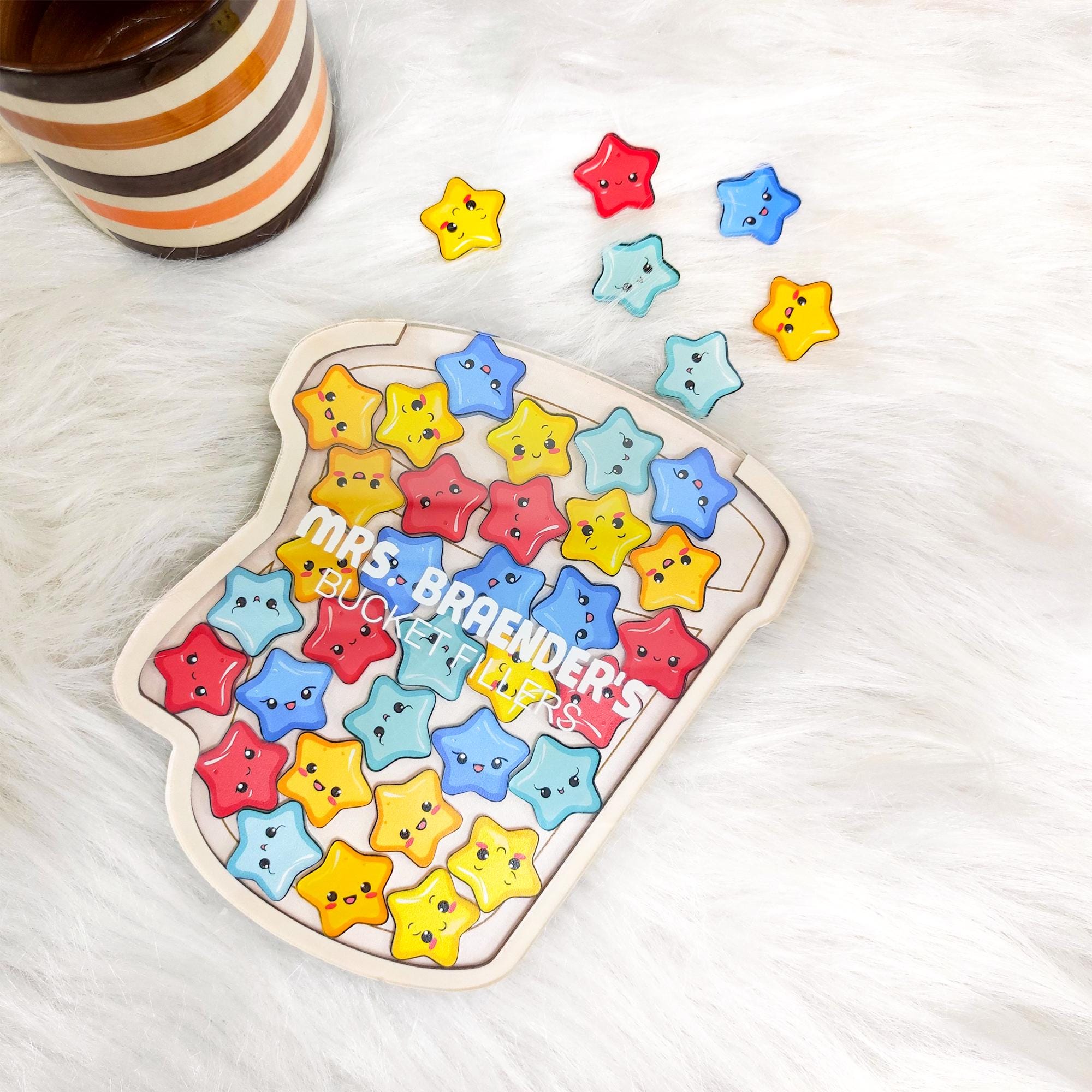 Personalized Star Bucket Filler, Custom Reward Jar for Teacher ...