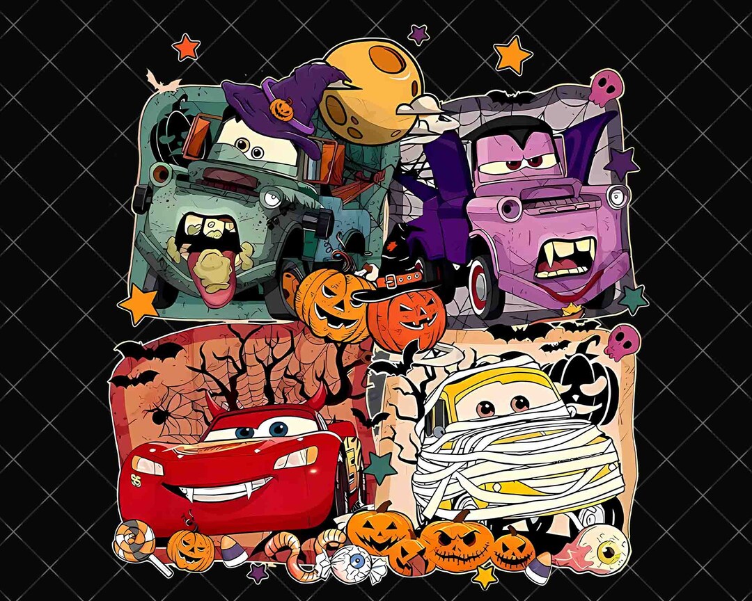 Cars Halloween Png, Lightning Mcqueen Png, Trick or Treat Png, Spooky ...