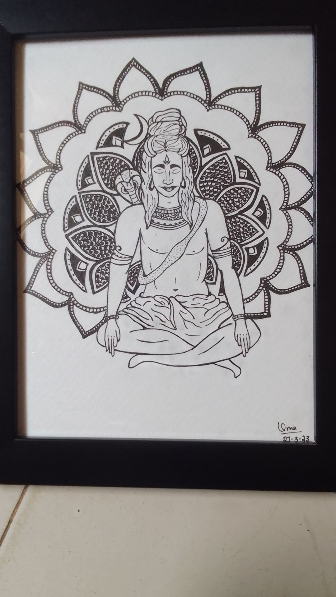Simple Mandala Art of Mahadev - Etsy