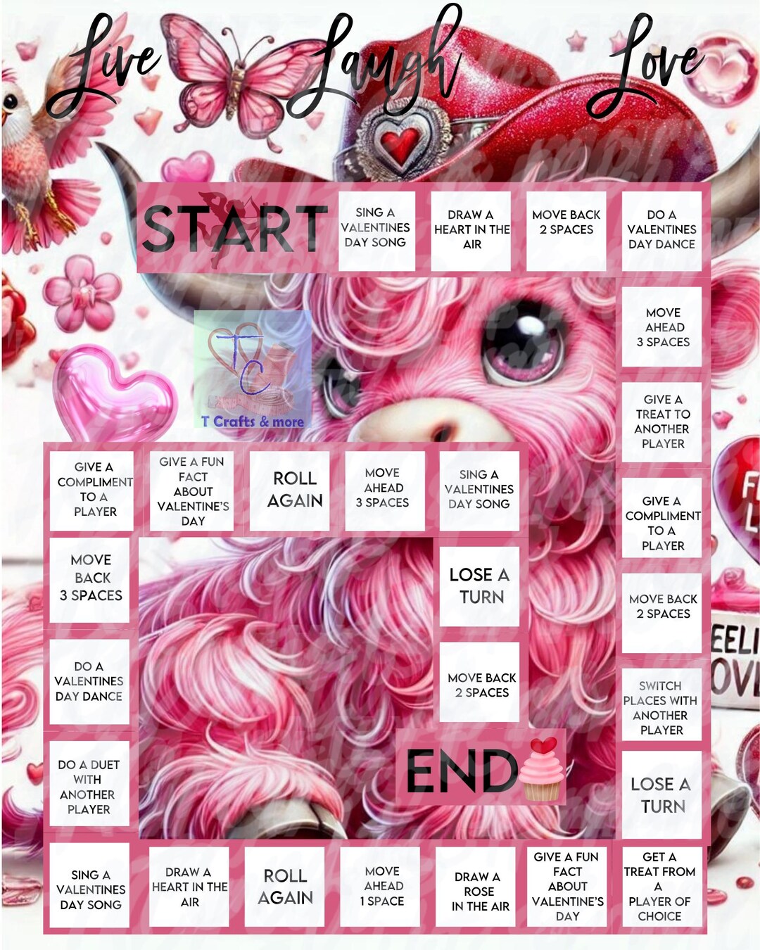 Valentine's Day Game Board Template Printable Fun for Kids & Family ...