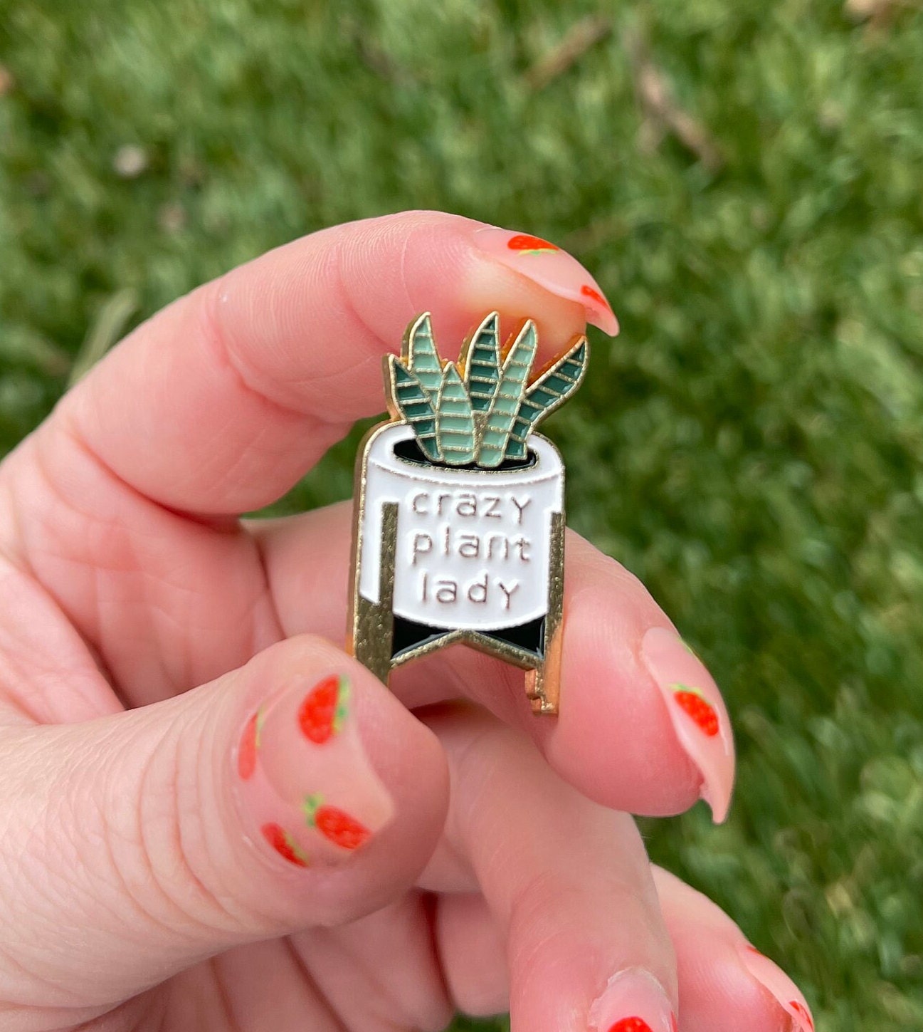 Plant Lady Kawaii Pin Cute Kawaii Plant Pin Plant Enamel - Etsy