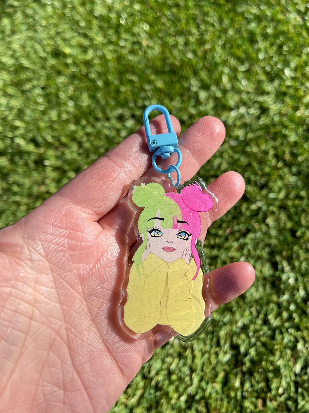 The Cora Keychain, Cute Girl Keychain, Kawaii Girl Keychain, Kawaii ...