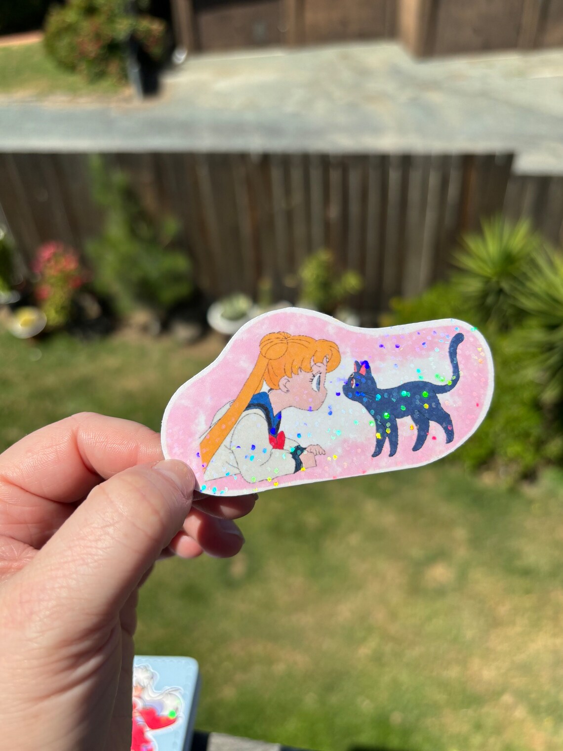 Anime Moon Girl Sticker, Cute Kawaii Anime Sticker, Cute Moon Girl ...