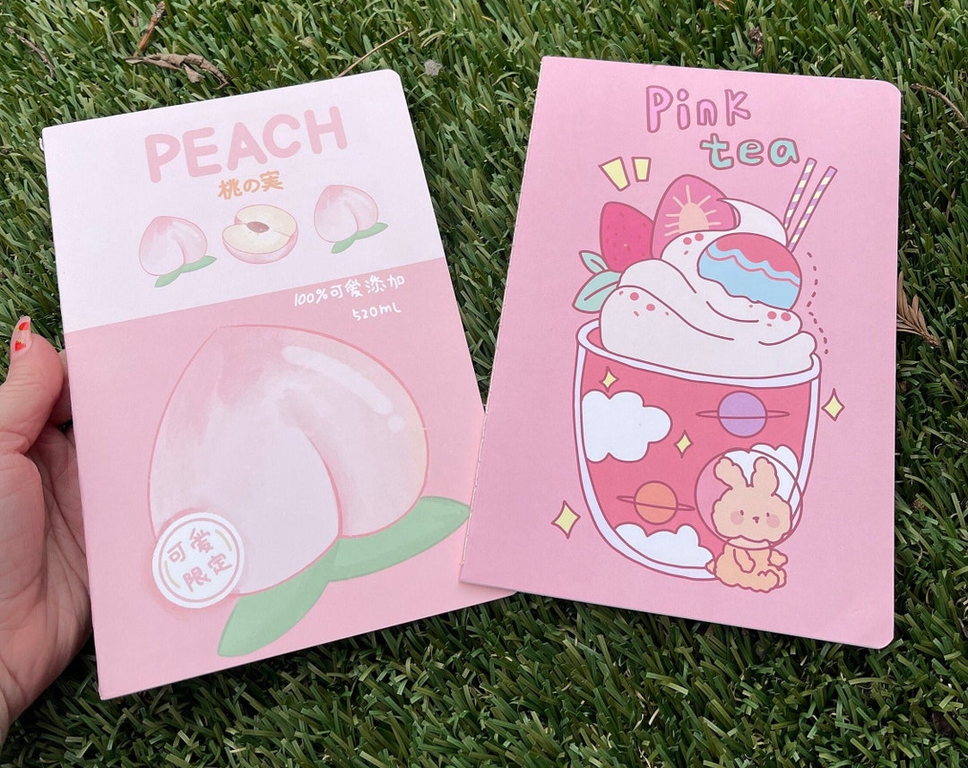 Kawaii Notebook Peach Notebook Cute Notebook for Writing or - Etsy