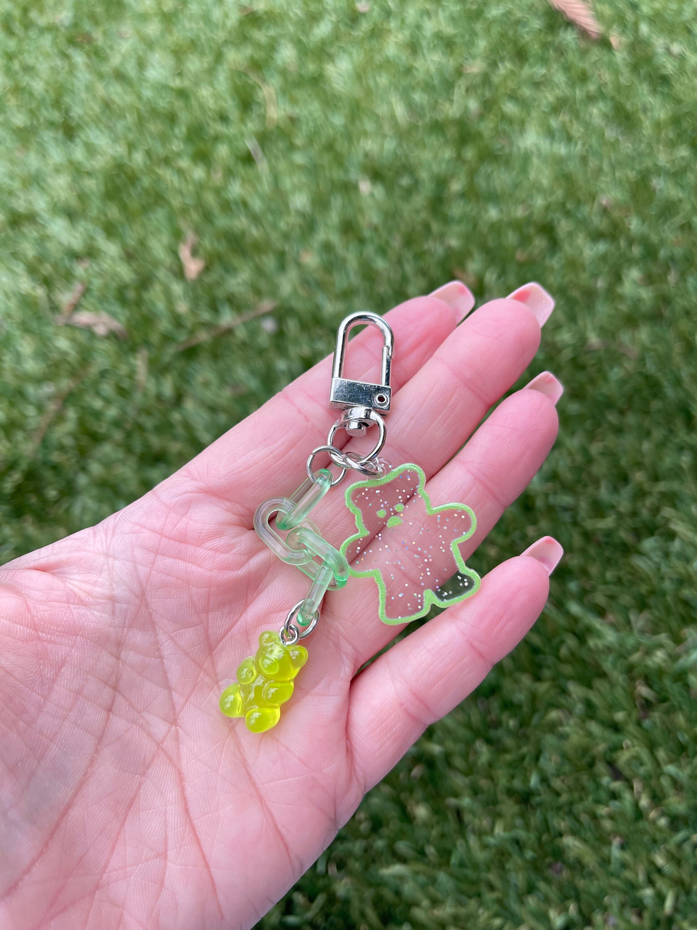 Gummy Bear Keychain Kawaii Gummy Bear Keychain Cute Gummy - Etsy