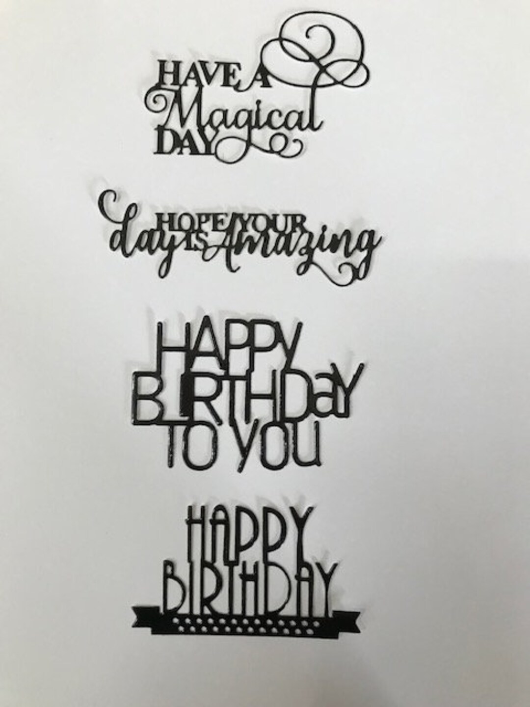Happy Birthday and Card Sentiment Die Cuts for Card Making. - Etsy