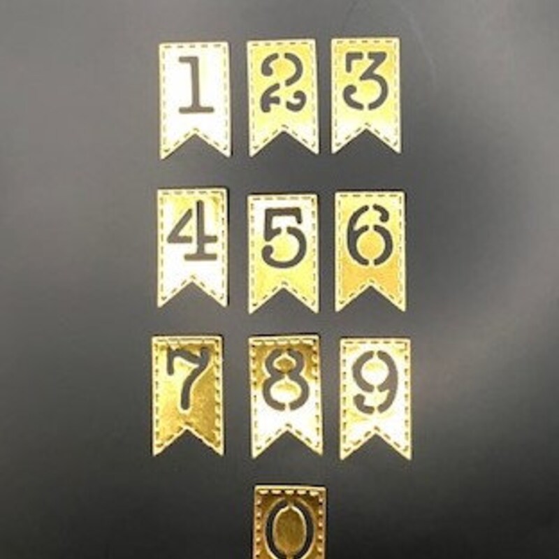 Die Cut Numbers - Etsy