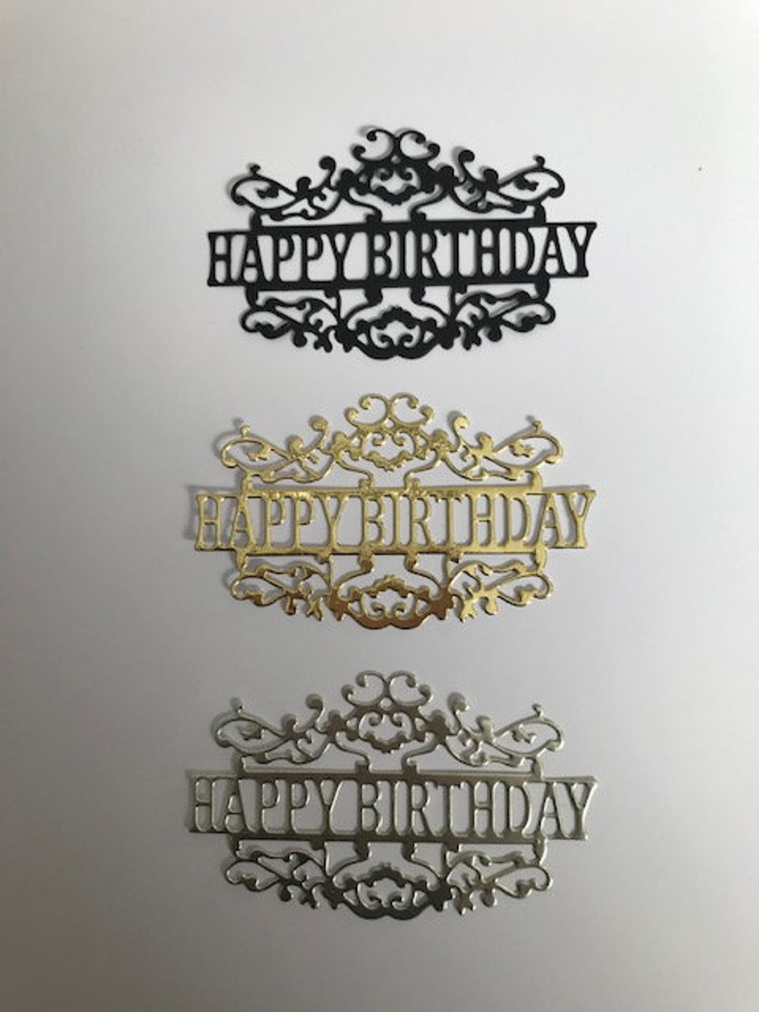 Die Cut Happy Birthday for Card Making - Etsy