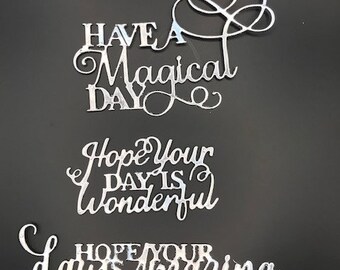 Die Cut Card Sentiments for Your Card Making Projects - Etsy