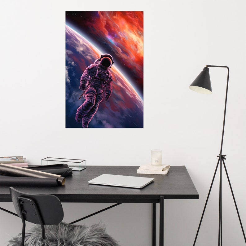 Astronaut in Space Poster - Explore the Cosmos in Stunning Detail - Etsy