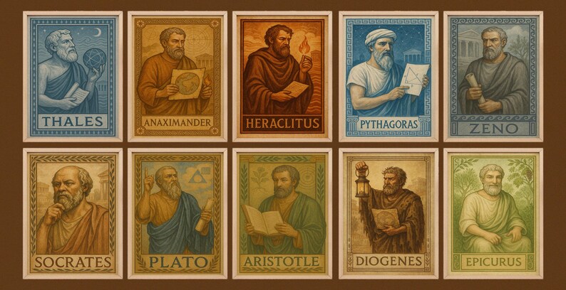Greek Philosophers Poster Set: Vintage Ancient History Art (digital ...