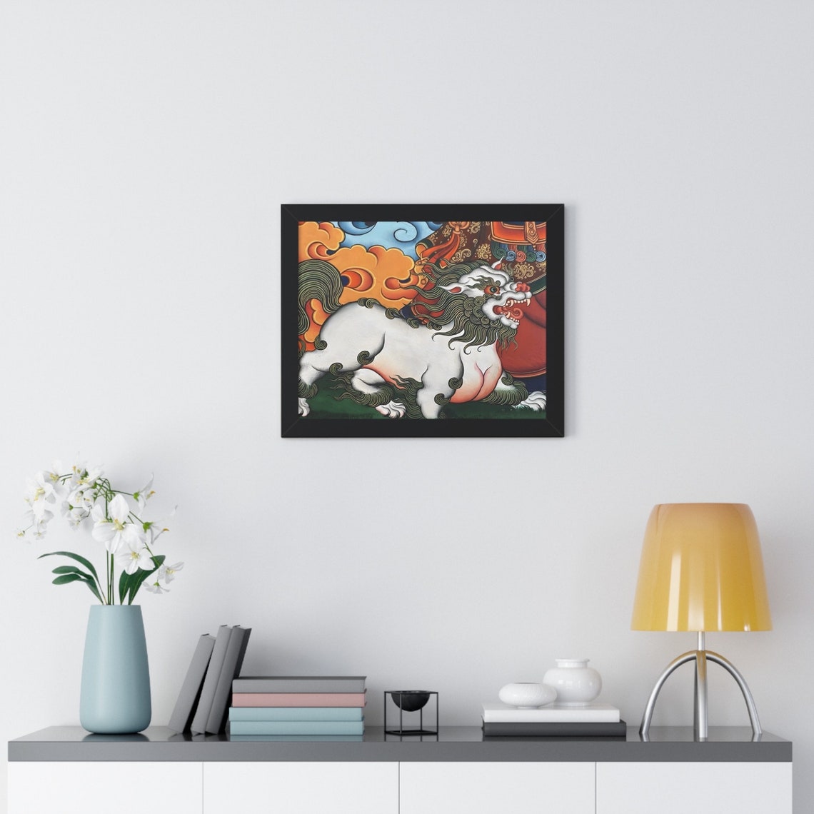 Tibetan Snow Lion, Digital Art ,wall Decor - Etsy