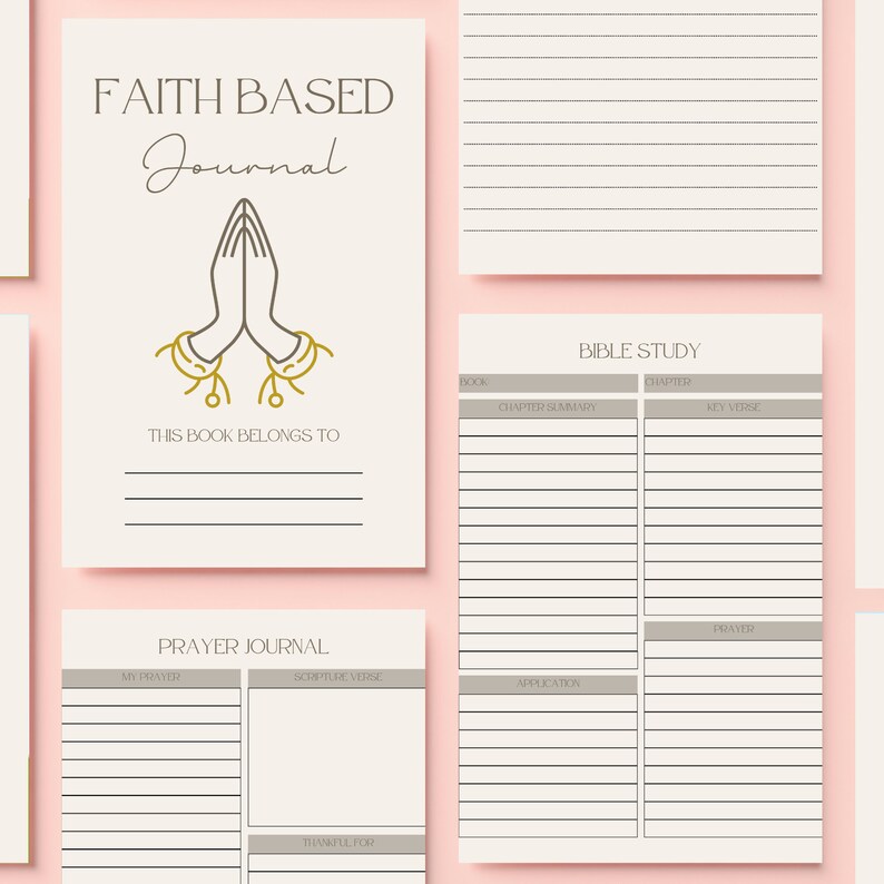 Prayer Journal Printable, Faith Based Journal, Bible Study Guide ...