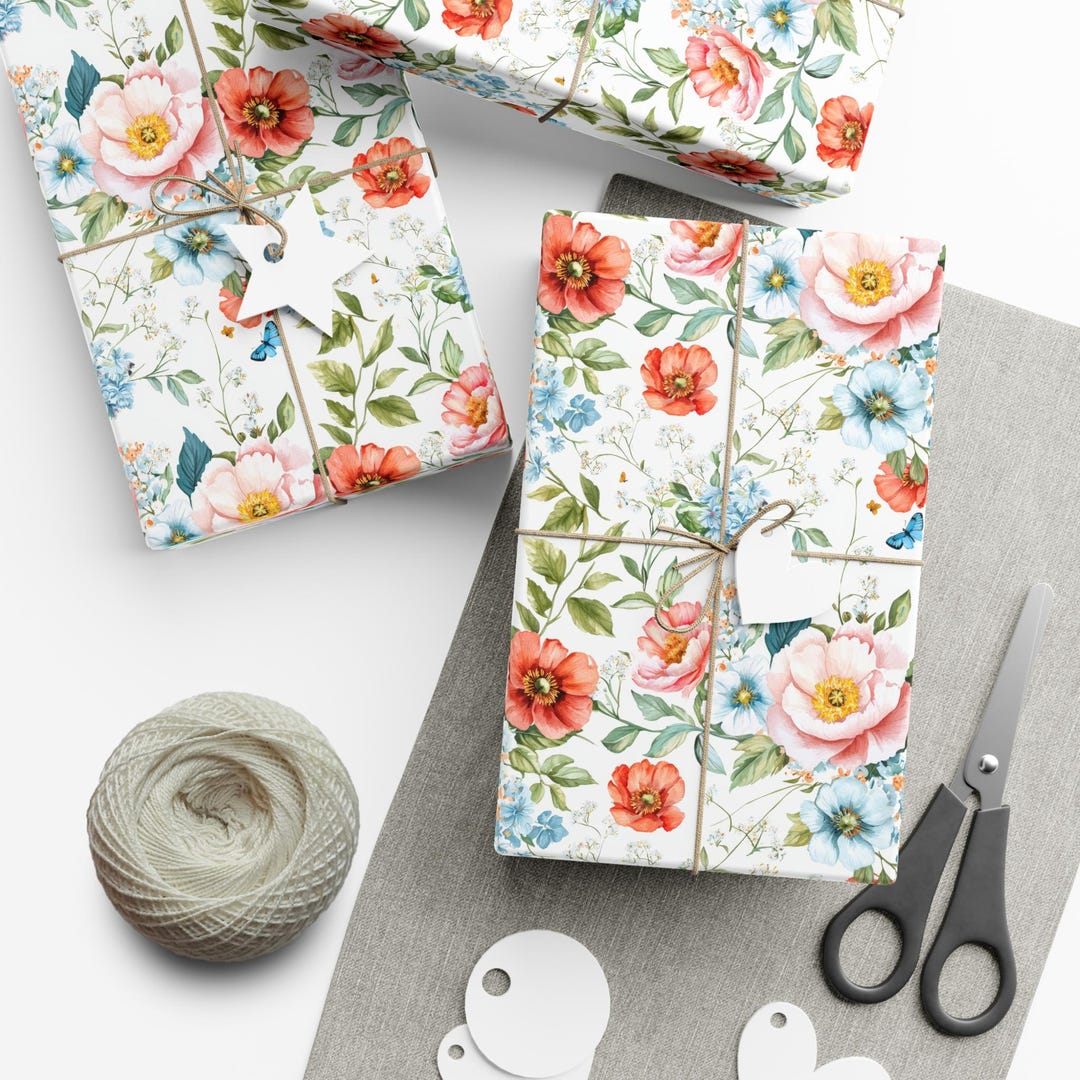 Floral Gift Wrap Papers - Eco-friendly Wrapping, Birthday Gifts ...
