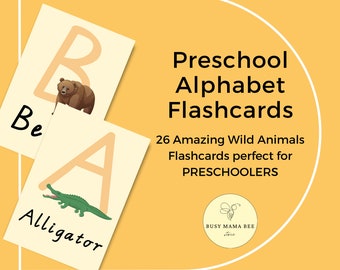 ABC Flashcards, Flashcards for Kids, Educational Printable Cards, Learn ...