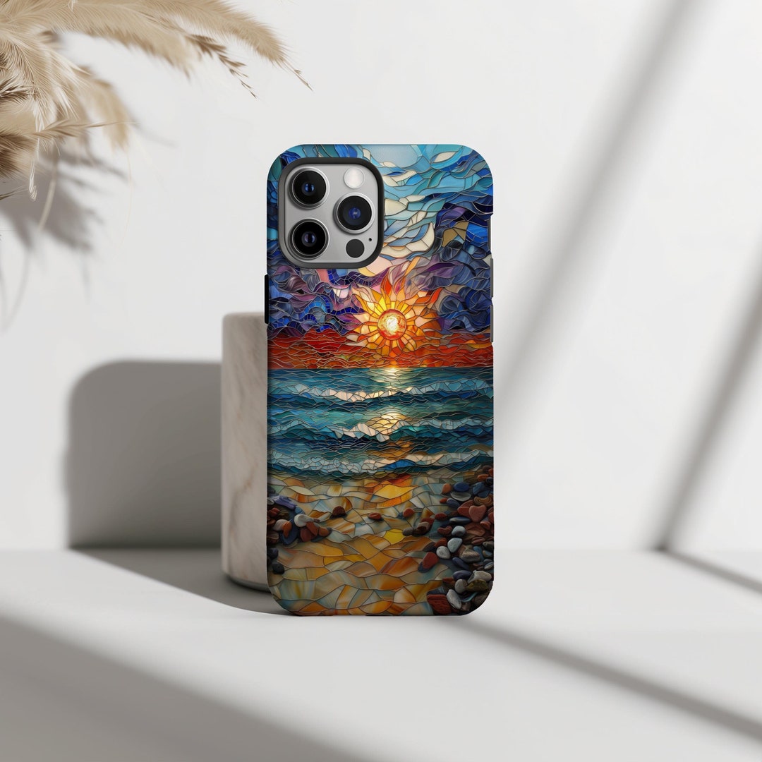 Stained Glass Sunset Phone Case Beachy Phone Case Aesthetic iPhone 11 ...