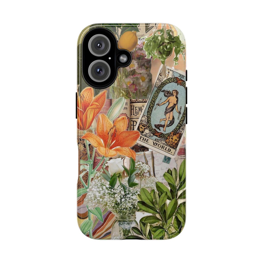 Cottagecore Collage Phone Case Sage Floral Case Romantic Aesthetic ...