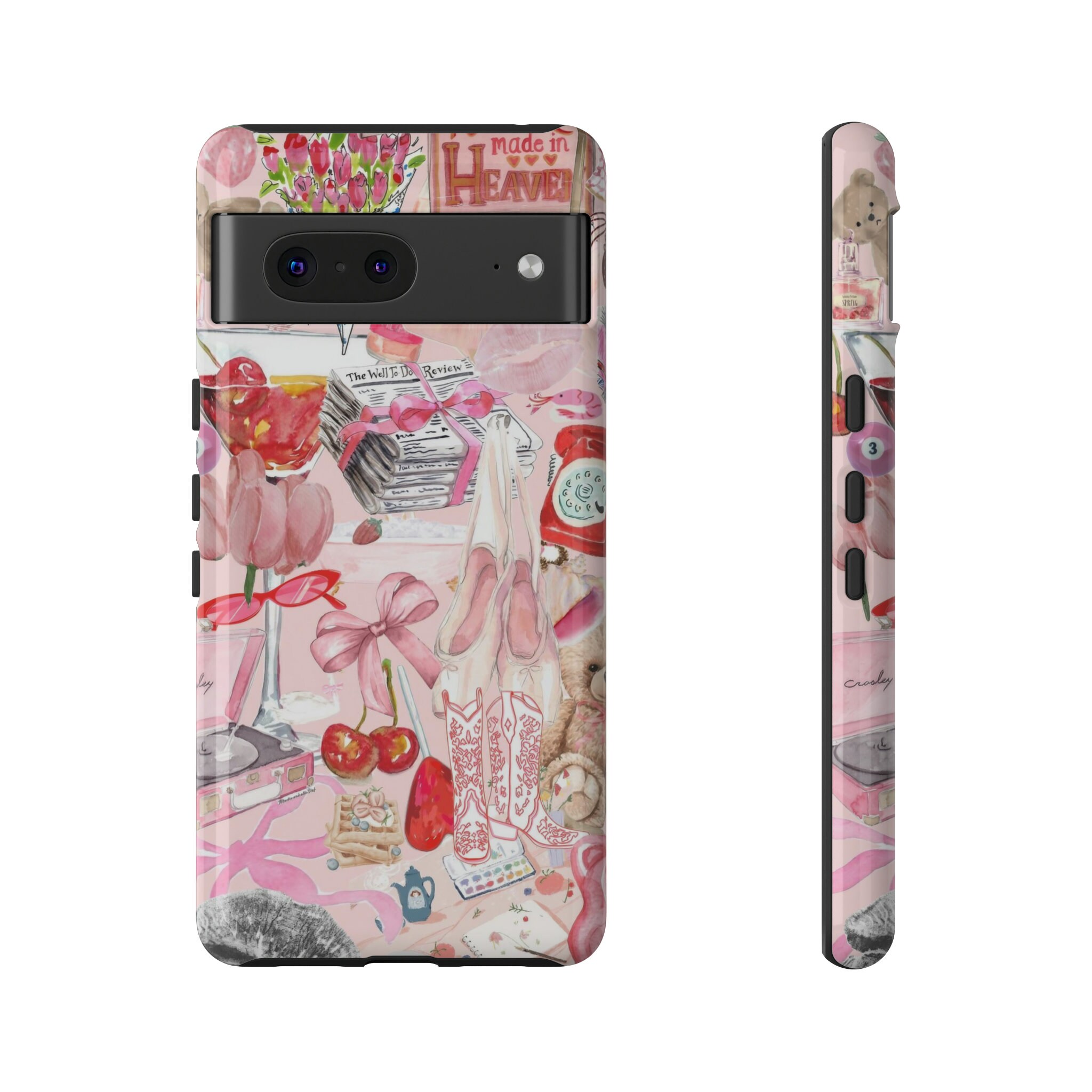 Coquette Phone Case Collage Cute Pink Scrapbook Phonecase Bow Aesthetic ...