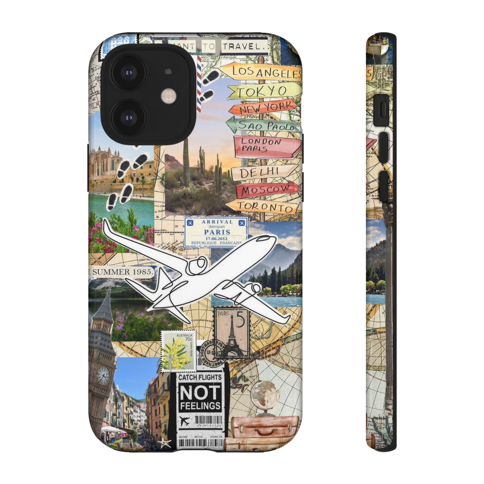 Travel Collage Phone Case Traveller Vacation Phonecase Travel Gift ...