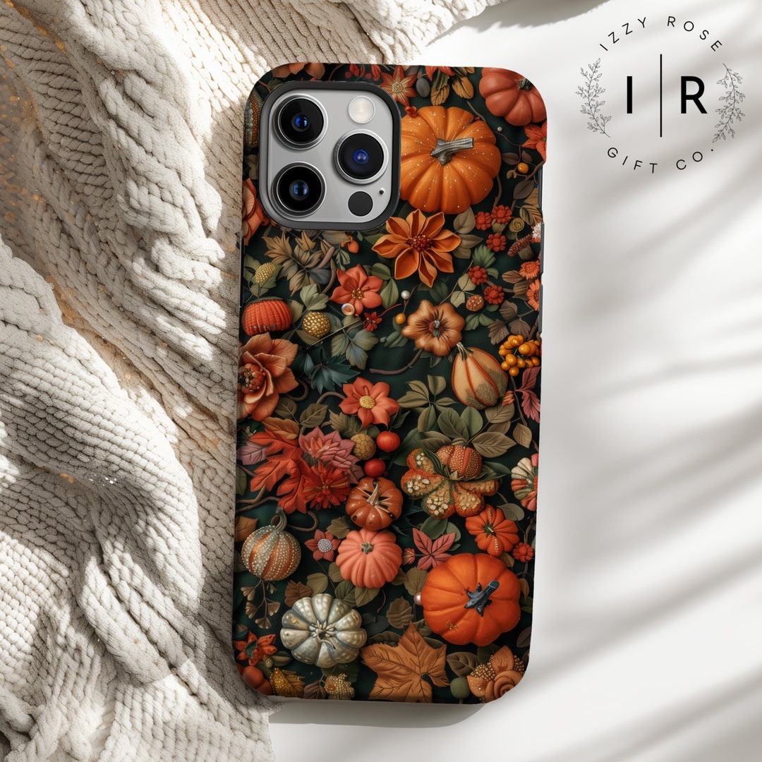 Fall Faux Embroidered Phone Case Vintage Autumn Dark Cottagecore Case ...
