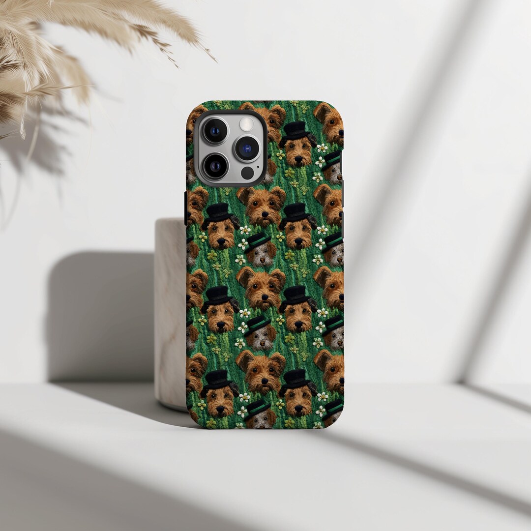 Cute Dog Animals Phone Case Lucky Clover Aesthetic St. Patricks Day ...