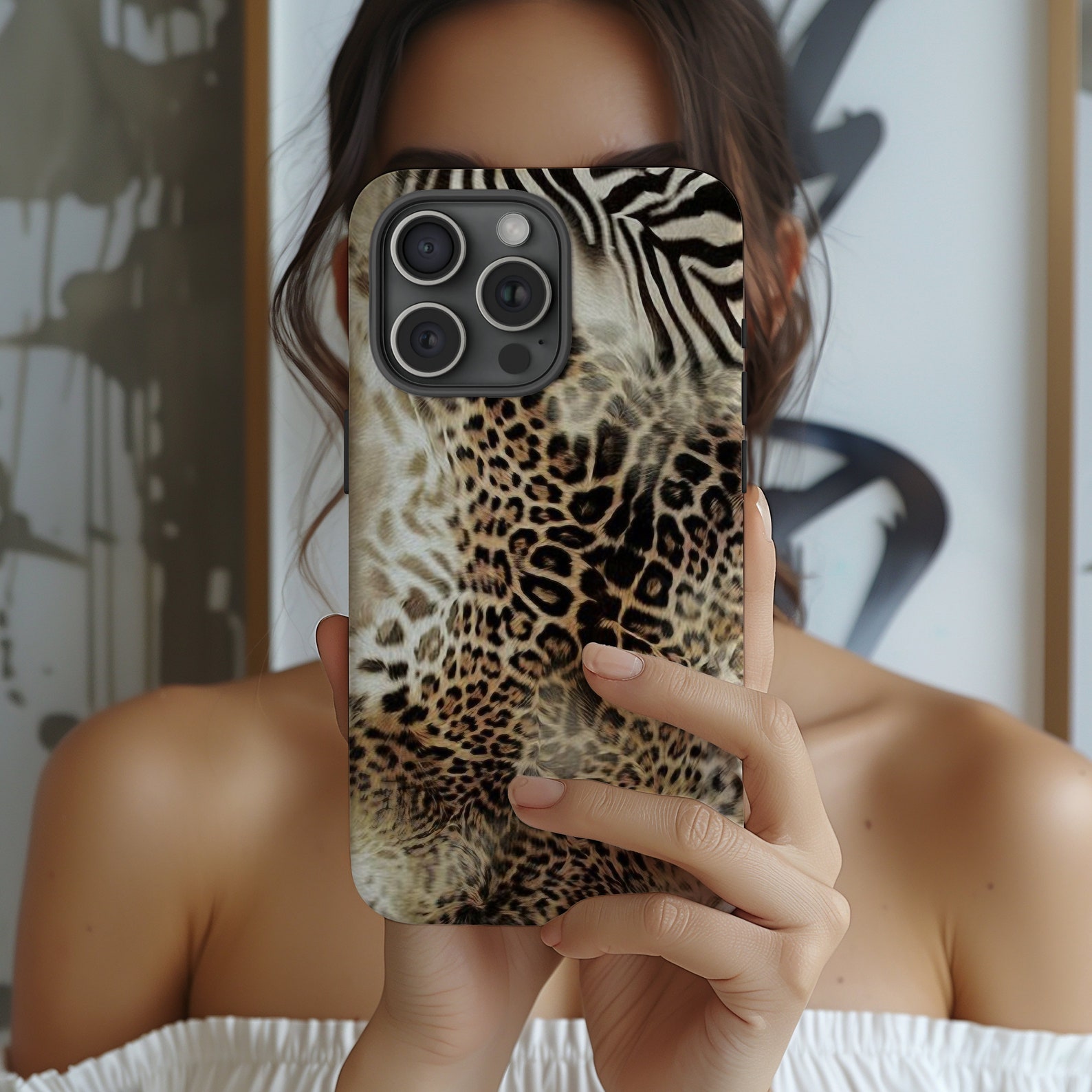 Leopard Print Phone Case Animal Print Phone Cover Leopard Y2K iPhone Case Trendy Samsung Case ...