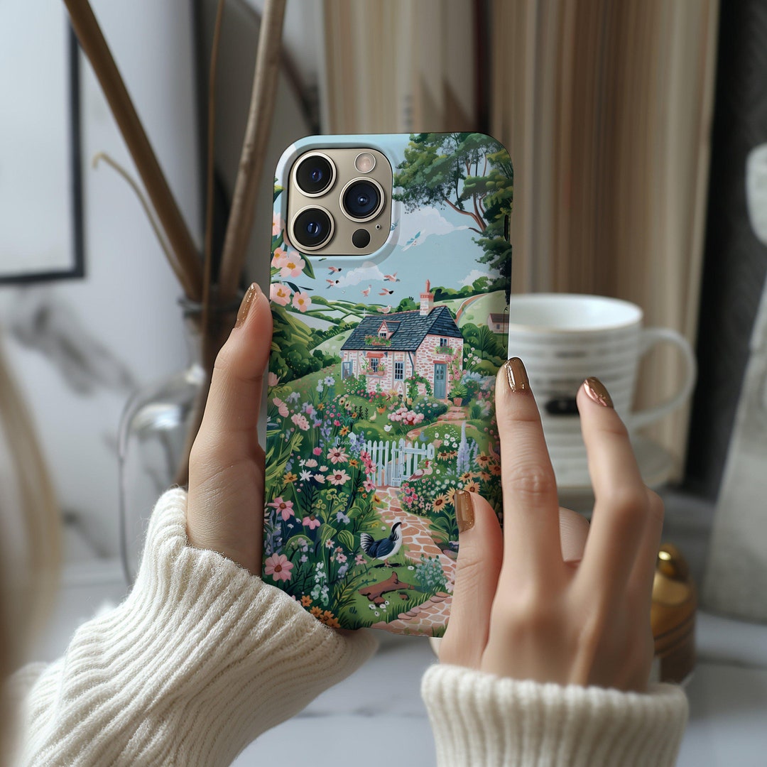 Vintage Cottage Garden Design Tough Phone Case, Artsy iPhone Cover ...