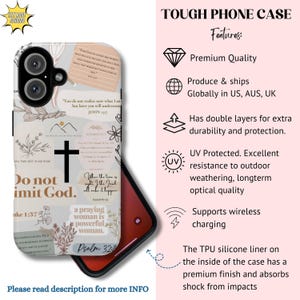 Bible Verse Phone Case, Christian Quote Collage Phone Case Religious ...