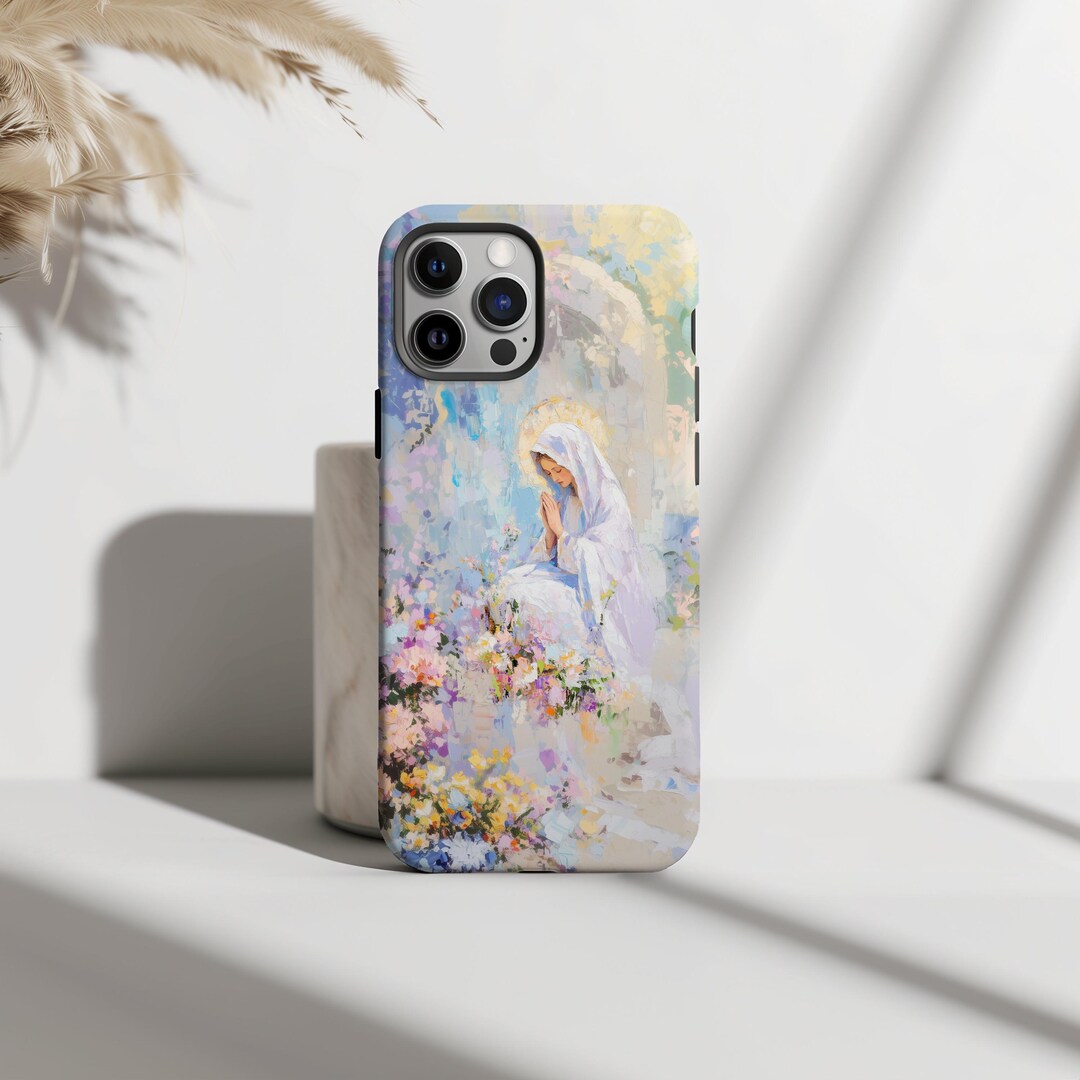 Praying Mama Mary Phone Case Christian Phone Case Religious Artsy ...