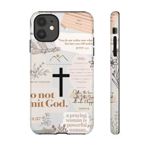 Bible Verse Phone Case, Christian Quote Collage Phone Case Religious ...
