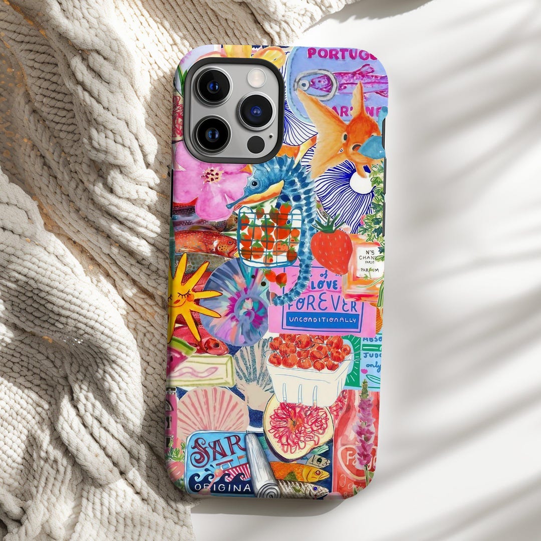 Vintage European Collage Phone Case Mediterranean Scrapbook Travel ...