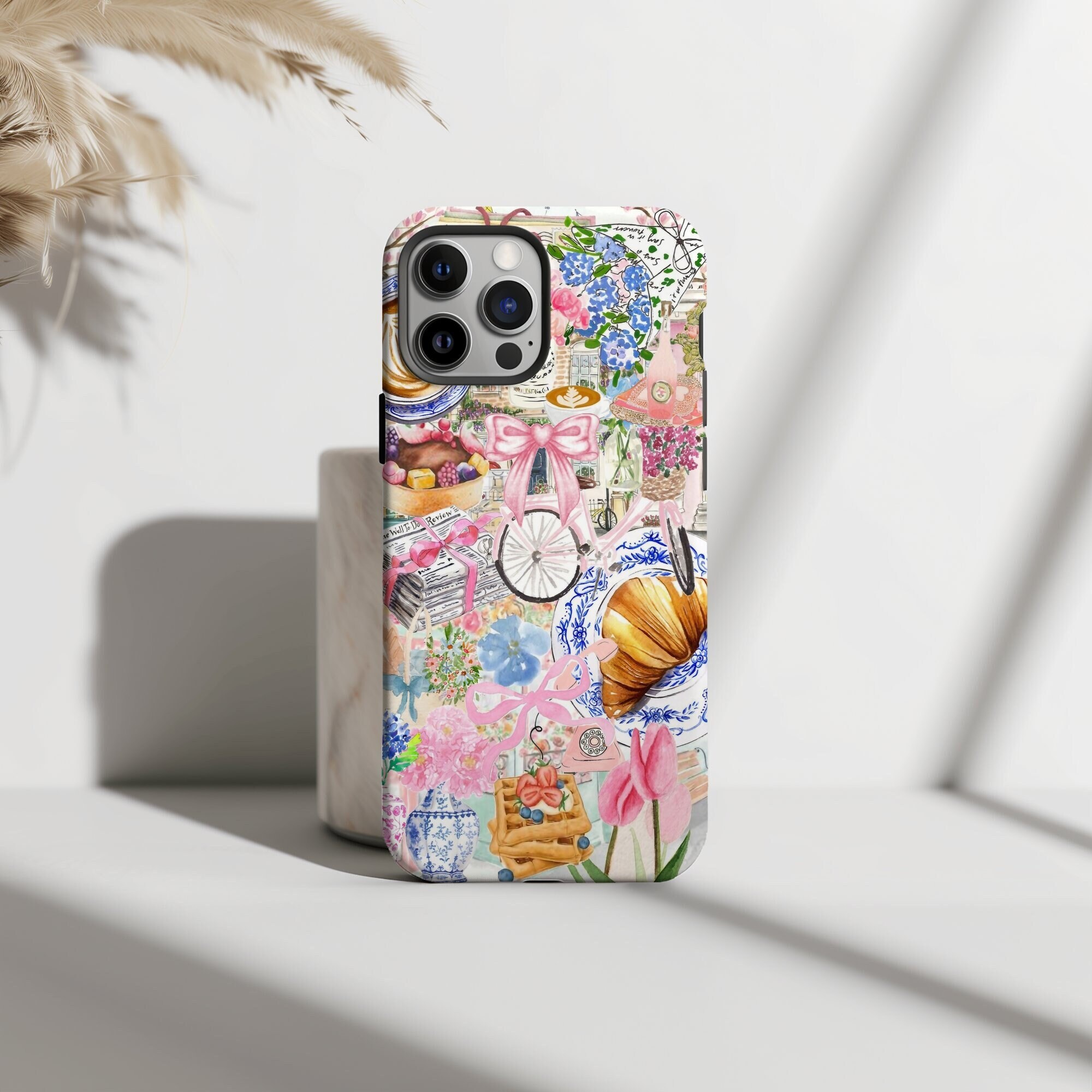Coquette Phone Case Vintage Girly Bow Collage Phonecase Cute Scrapbook ...
