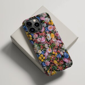 Stained Glass Honeysuckle Phone Case Mosaic Wildflower Summer Phonecase Boho Aesthetic iPhone 16 ...