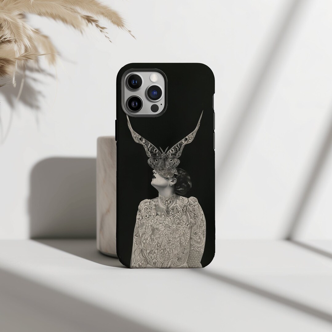 Black Gothic Phone Case Dark Art Deco Phone Case Dark Academia ...