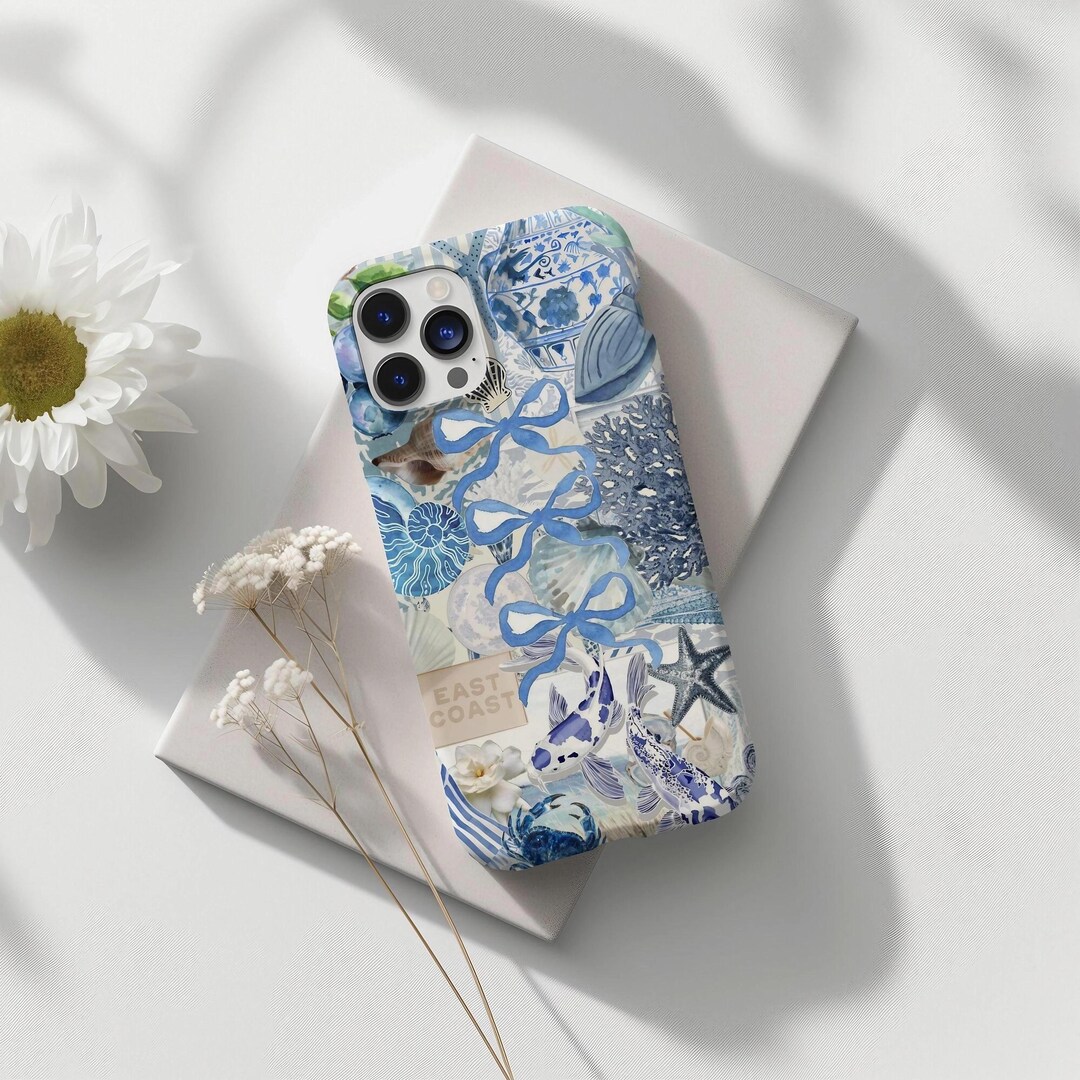 Coastal Coquette Collage Phone Case Preppy Nautical Phone Case Ocean ...