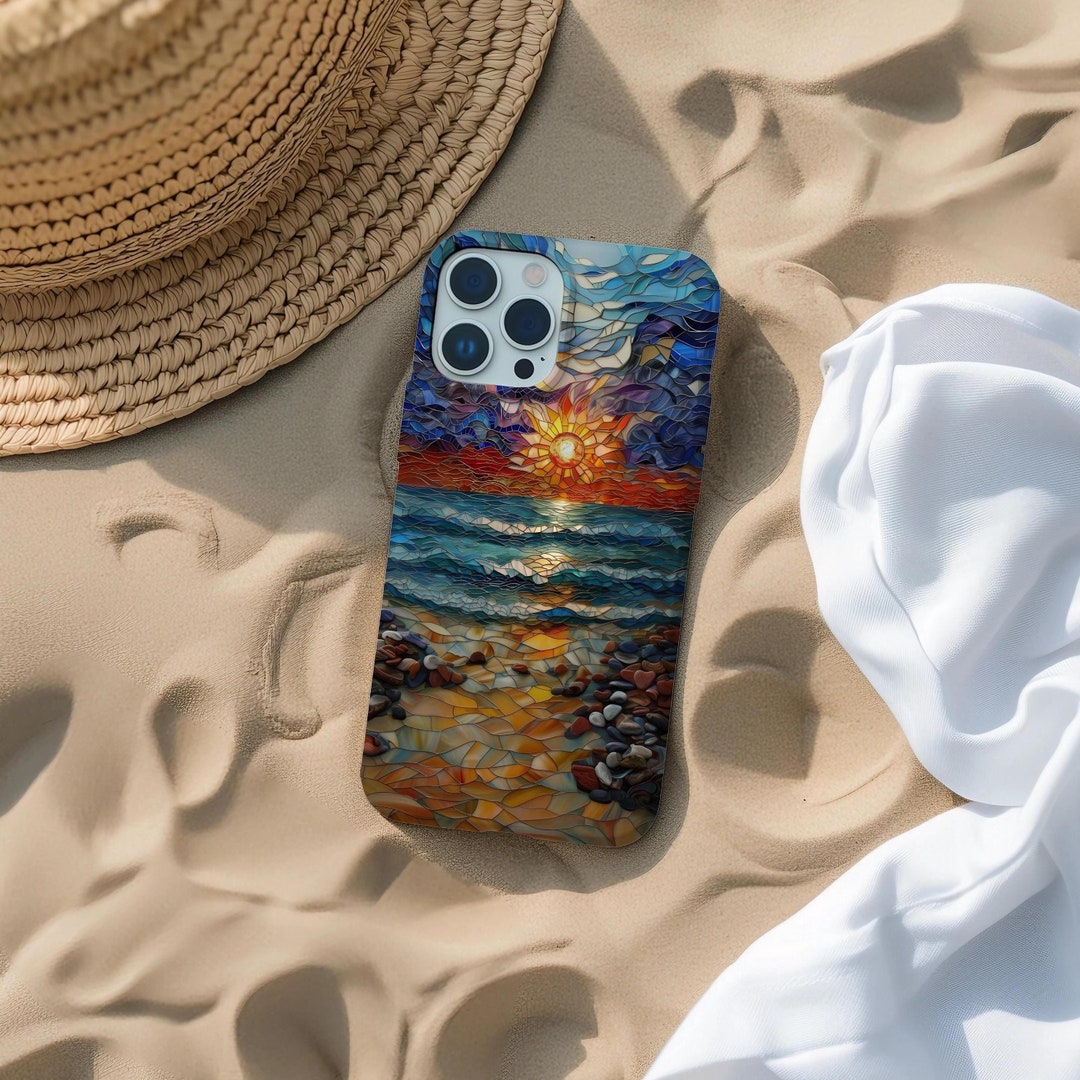 Stained Glass Sunset Phone Case Beachy Phone Case Aesthetic iPhone 11 ...