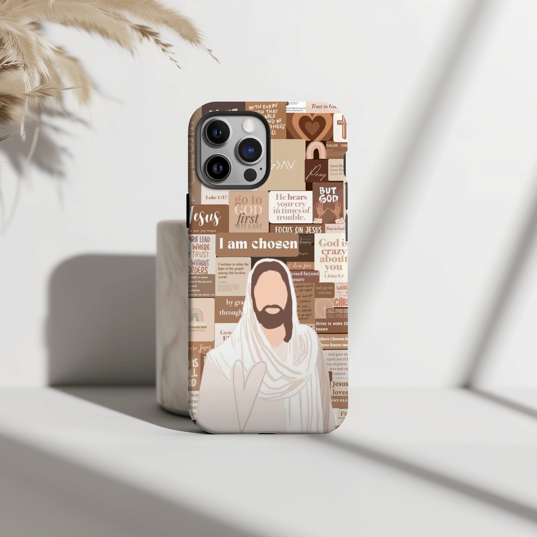 Custom Christian Phone Case Jesus Collage Religious Art Aesthetic ...