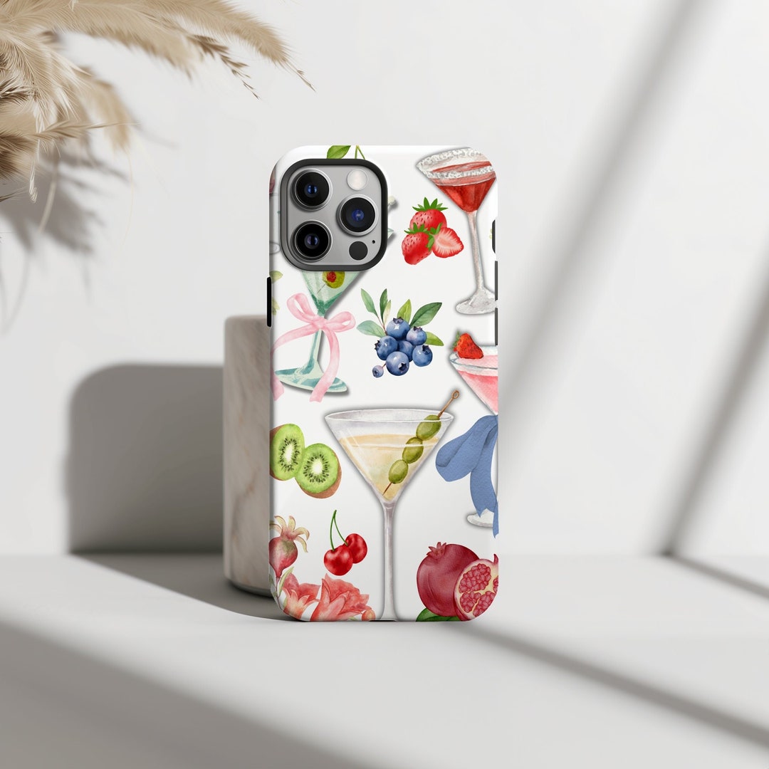 Dirty Martini Cocktail Collage Phone Case Cocktail Art Gift Summer ...
