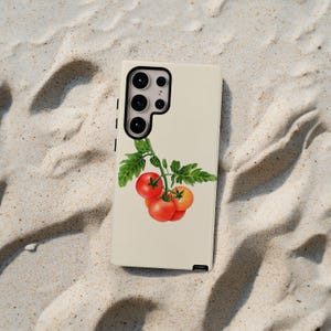 Tomato Phone Case, Tomato Painting Cute Case Garden Lover Custom Trendy ...
