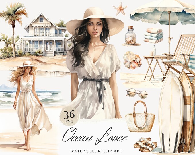 Vacation Summer Trip Clipart PNG Watercolor Island Adventure Clipart ...