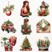 Watercolor Rustic Christmas Clipart Bundle, Farmhouse Holiday Clip Art ...